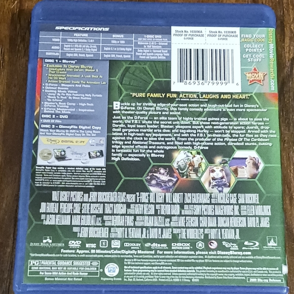 Disney | Media | Walt Disneys Gforce On Bluray Dvd Digital Copy | Poshmark
